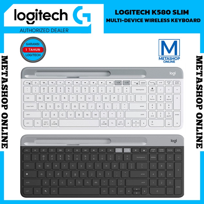Jual LOGITECH K580 Keyboard Slim Multi Device Wireless USB Bluetooth ...