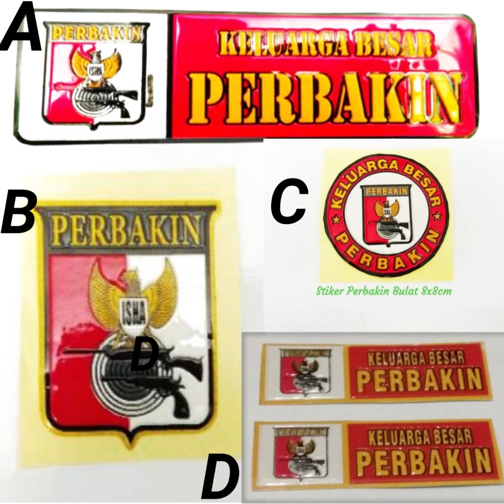 Jual COD(BAYAR DITEMPAT) Stiker perbakin timbul/stiker plat nomor ...