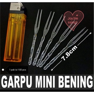 Jual GARPU PLASTIK bening warna KECIL/ GARPU KUE | Shopee Indonesia