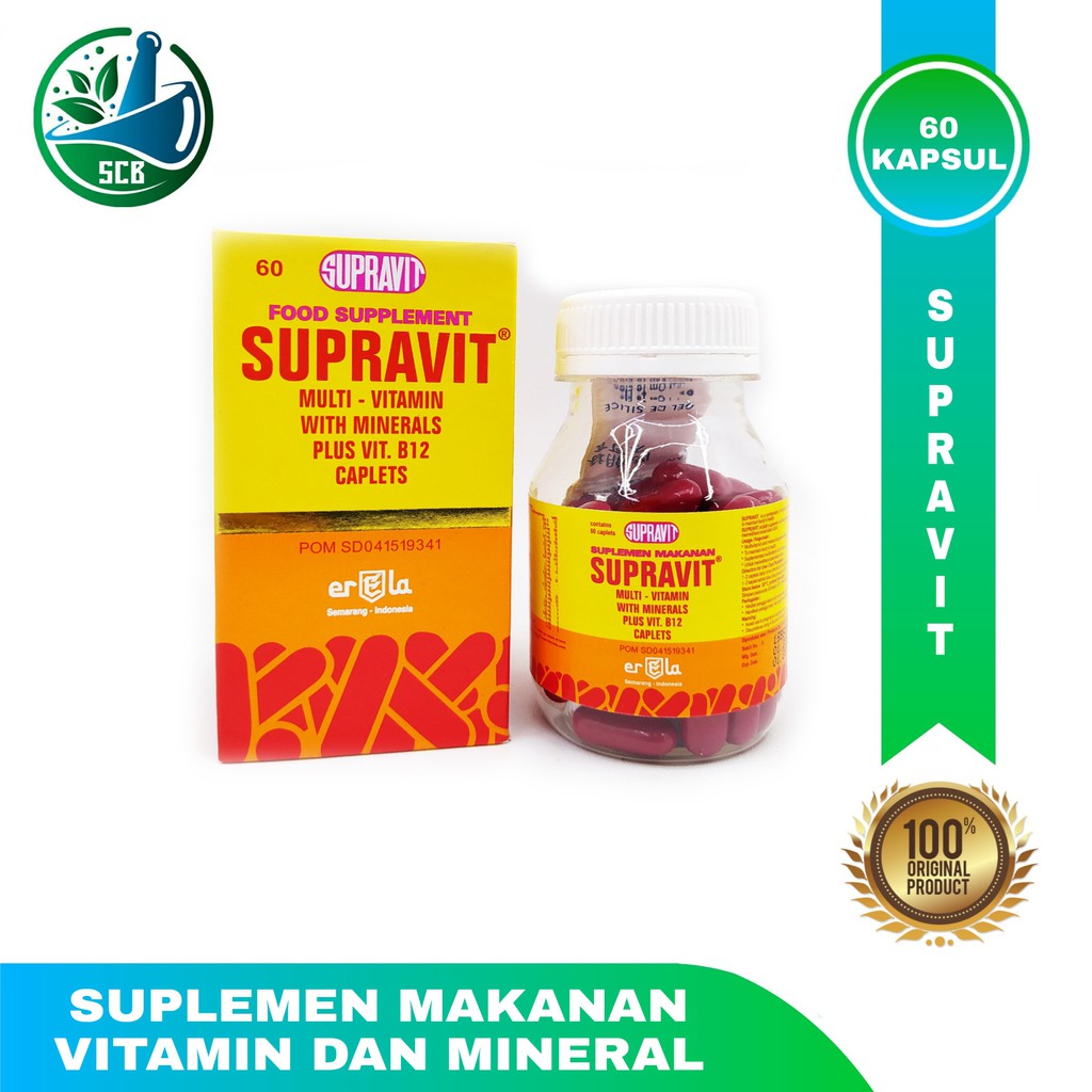Jual Supravit - Multi Vitamin With Minerals Plus Vitamin B12 | Shopee Indonesia