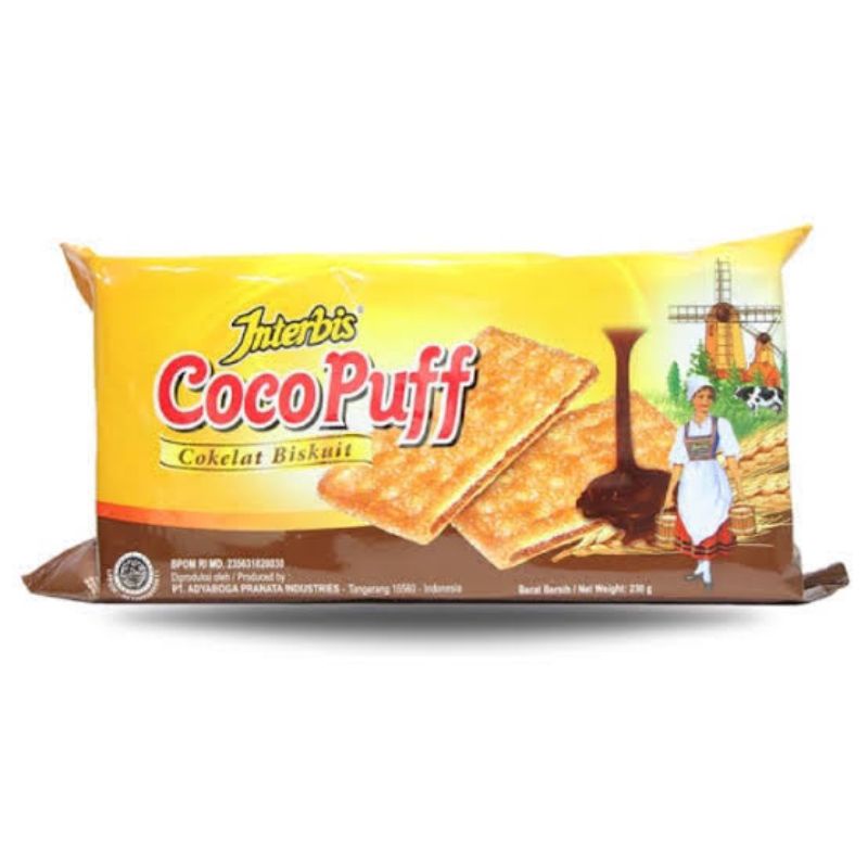 Jual INTERBIS COCO PUFF BISKUIT 230G | Shopee Indonesia