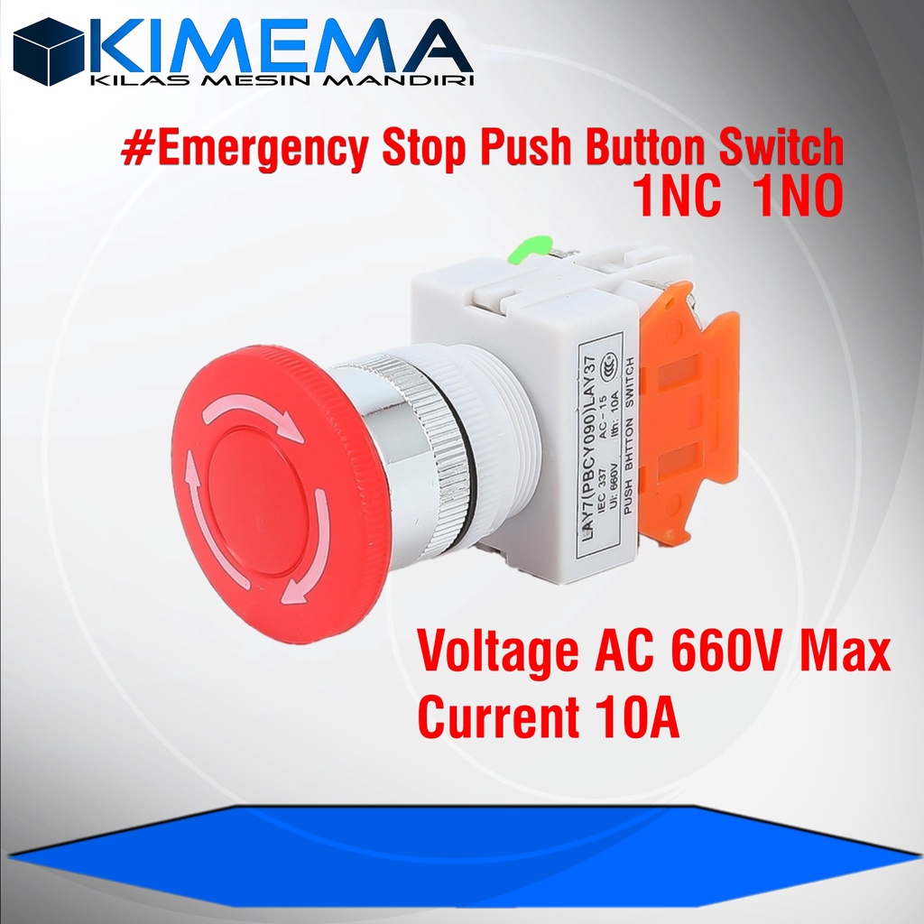 Jual Tombol Emergency Stop Push Button Switch Saklar Darurat 10A ...