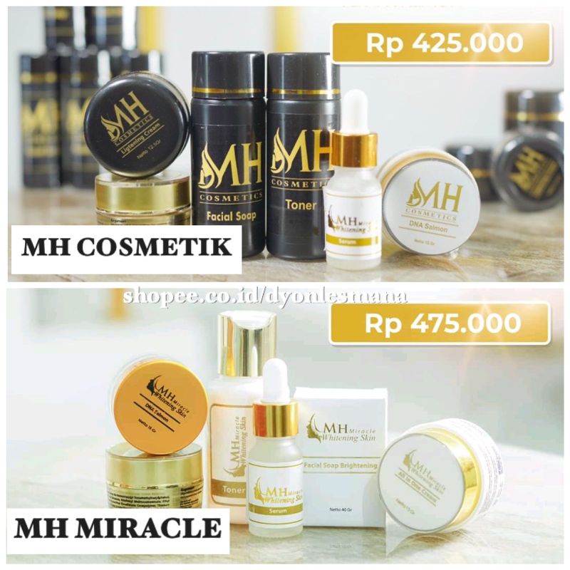 Jual MH MIRACLE WHITENING SKINCARE ORIGINAL BPOM / MH COSMETICS ...
