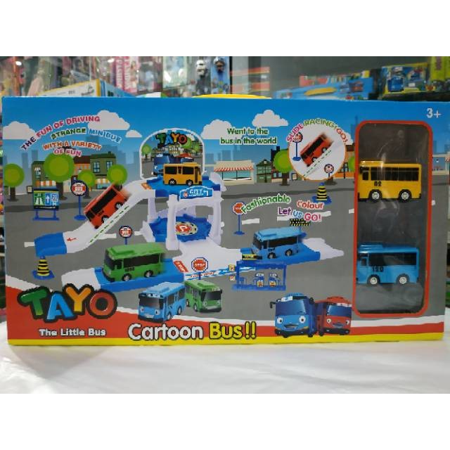 Jual Tayo Parking Lot Parking Car Tayo Track tayo set mainan anak - cartoon bus tayo Indonesia ...