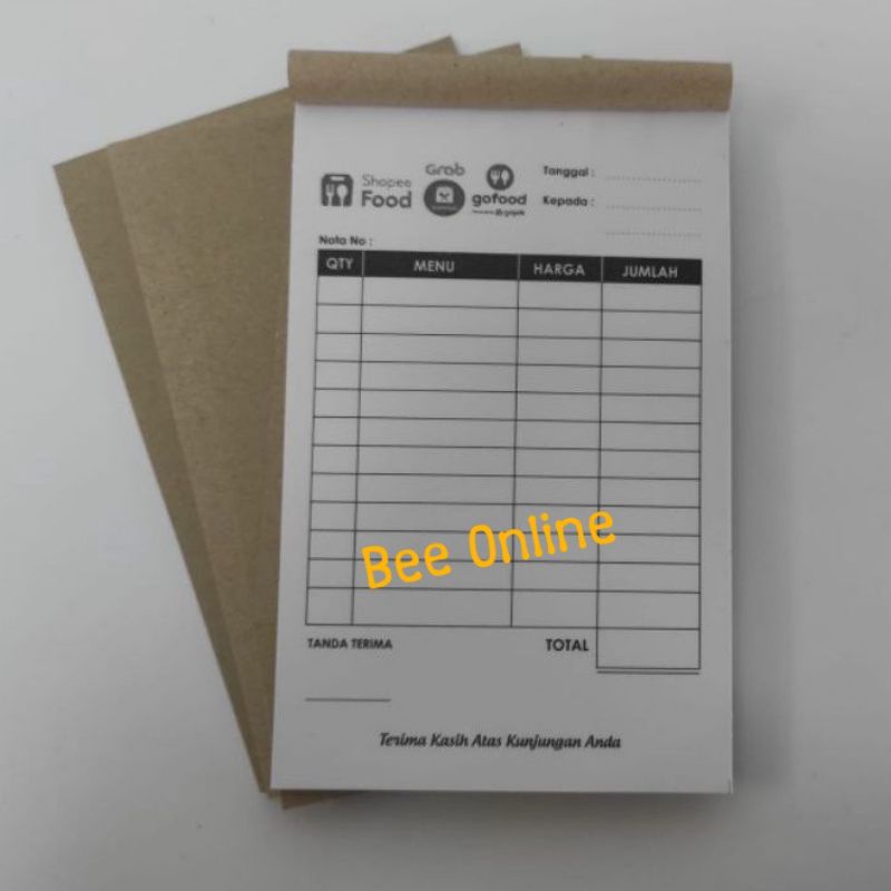 Jual Nota untuk pesanan makanan Indonesia|Shopee Indonesia