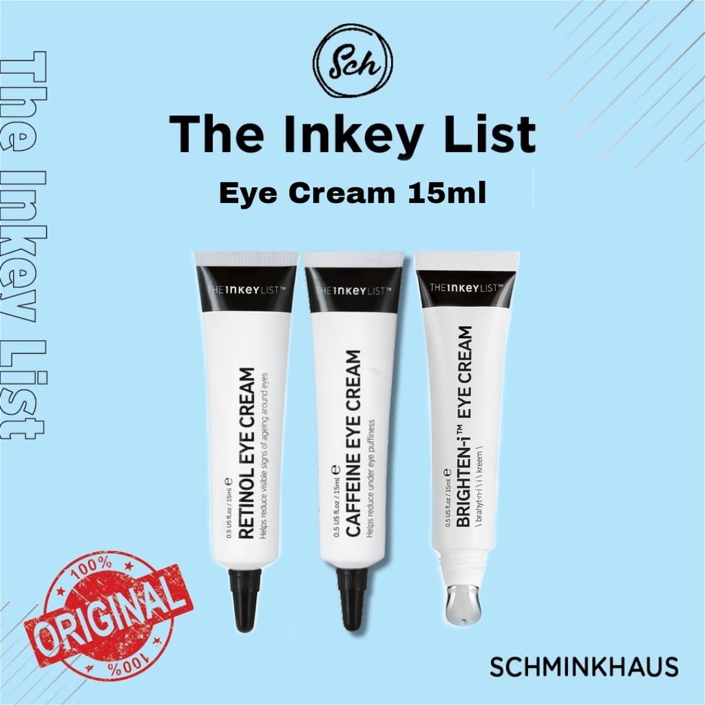 Jual THE INKEY LIST Eye Cream 15ml ( Retinol / Caffeine / Brighten-i ...