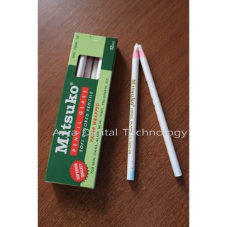 Jual Pencil Glass Mitsuko Pensil Kaca Dermatograph Penanda Warna Putih ...