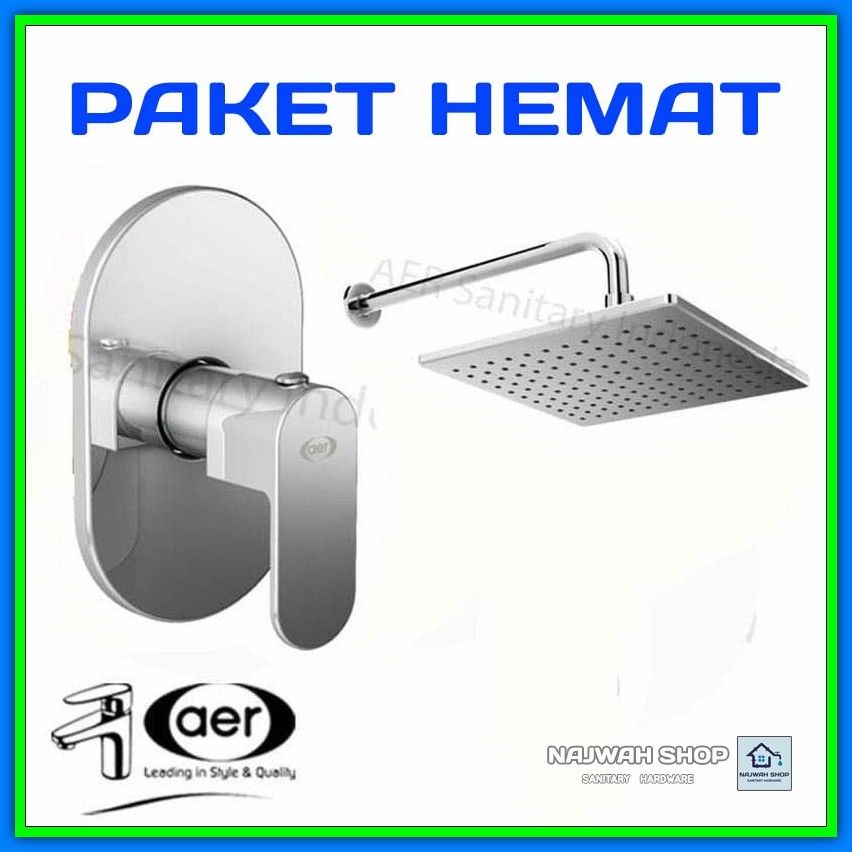 Jual Shower Set Kran Tanam Air Dingin AER SV 01 dan Wall Shower WS 19 Paket Shower Air Dingin ...