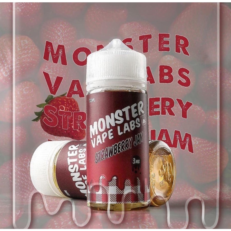 Jual Monster Vape Labs Strawberry Jam 100ml Shopee Indonesia