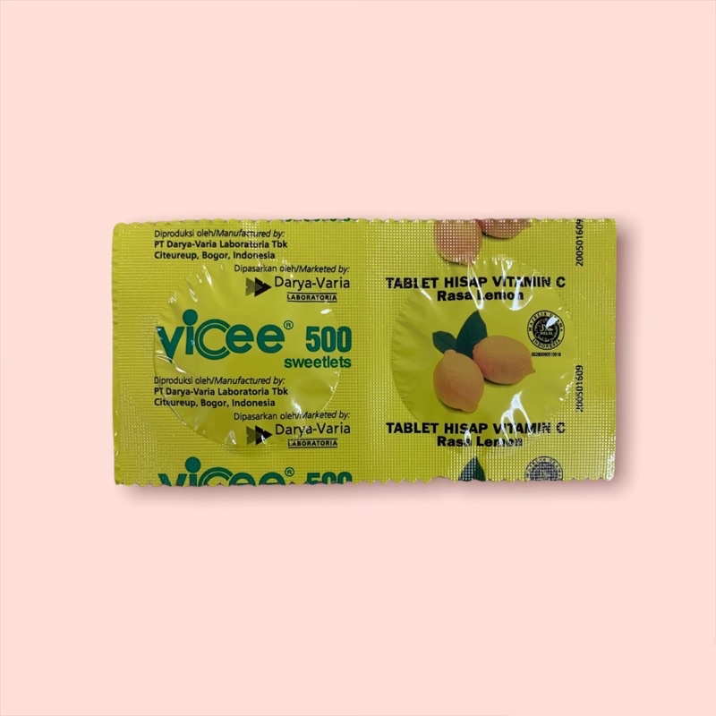 Jual VICEE VITAMIN C VICEE RASA LEMON dan RASA JERUK MANDARIN 1 STRIP ...