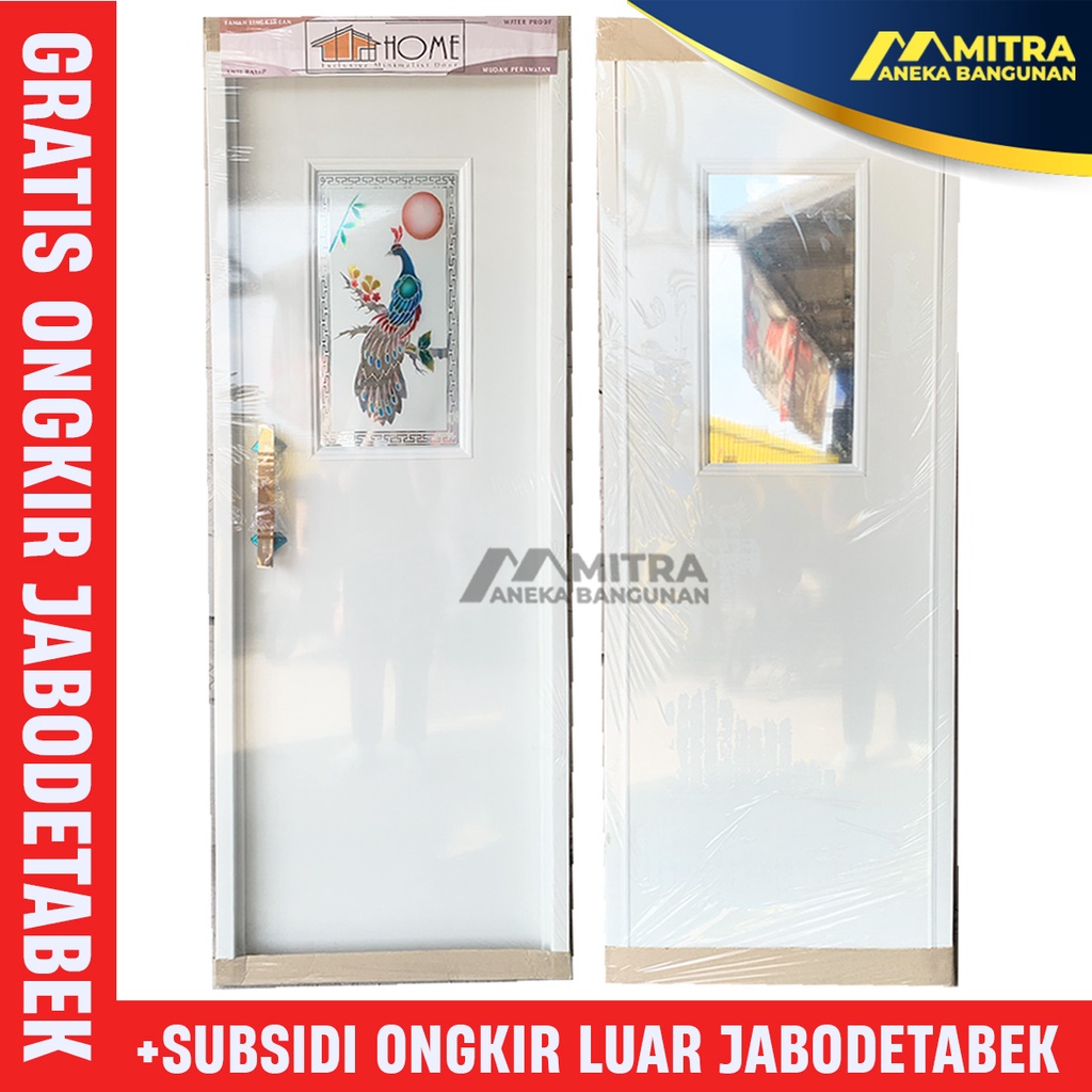 Jual PINTU PVC CERMIN PREMIUM 1 SET DENGAN KUSEN / PINTU KAMAR MANDI ...