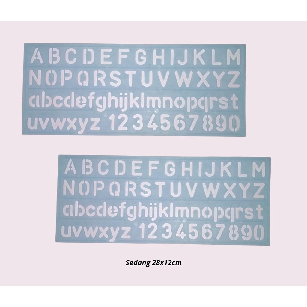 Jual PENGGARIS MISTAR SABLON MAL ABJAD HURUF ANGKA MEDIUM NO.270 ...