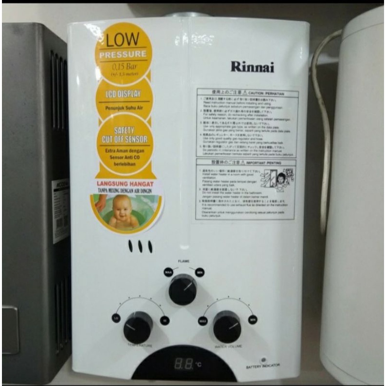 Jual water heater rinnai gas / rinnai gas reu 5cfc | Shopee Indonesia