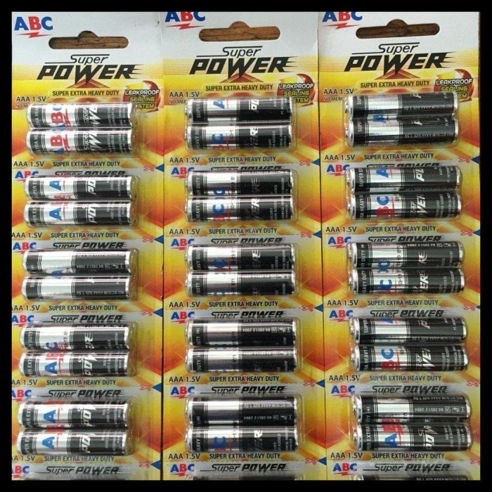 Jual Baterai ABC Super Power AAA /A3 BATTERY ABC SUPER POWER AAA 1,5 VOLT | Shopee Indonesia