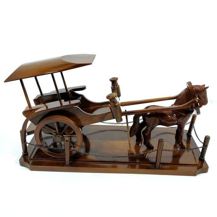 Jual Patung Pajangan Antik Miniatur Kereta Kuda Andong Delman Dokar Kayu | Shopee Indonesia