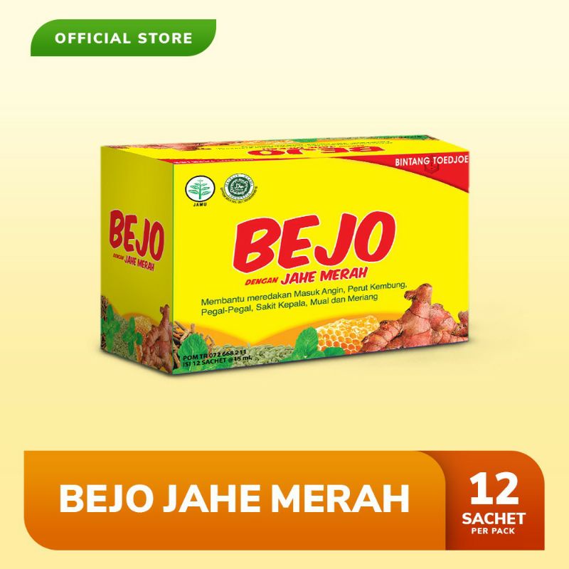 Jual Bejo Herbal Jahe Merah Sachet 1 Pack (12 Sachet) | Shopee Indonesia