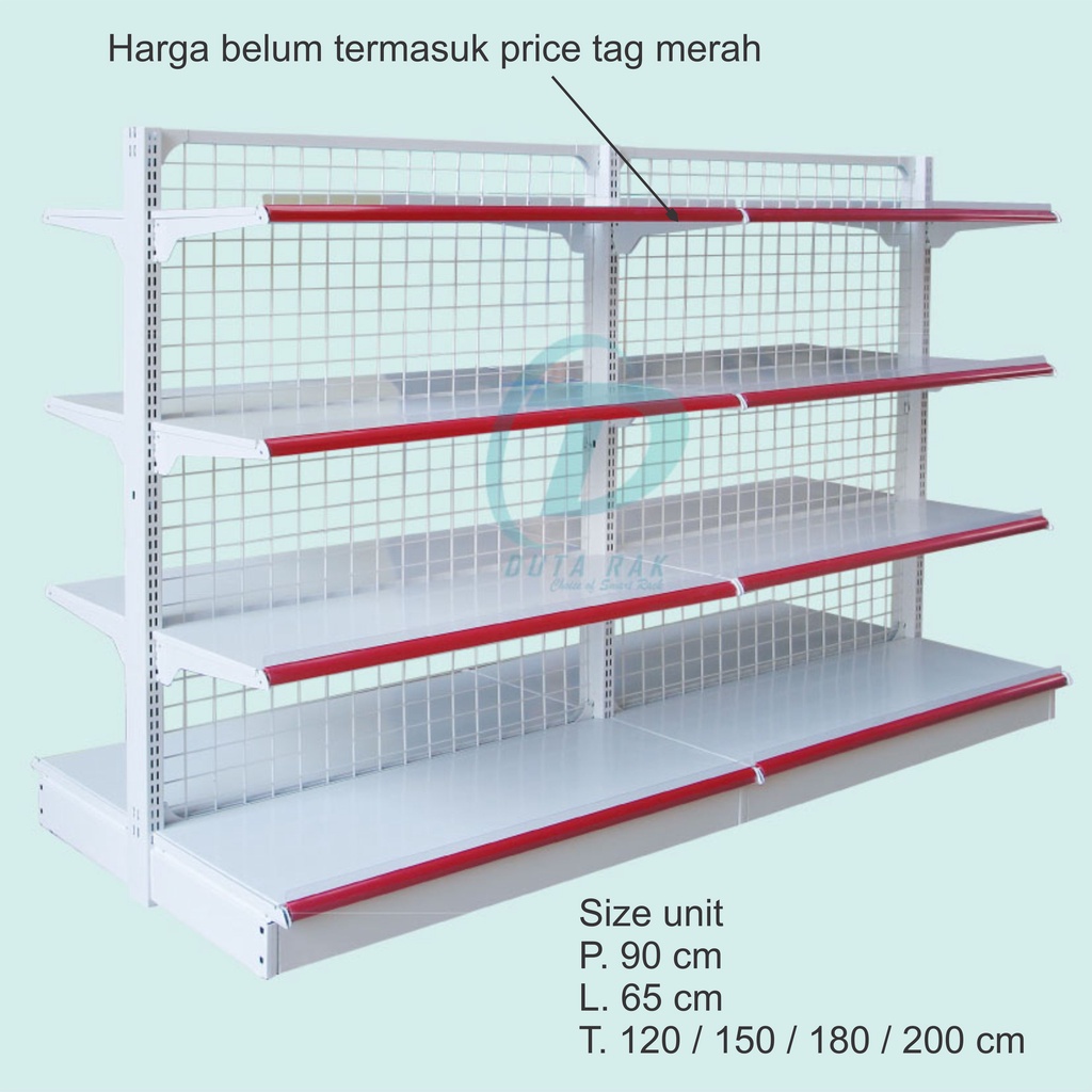 Jual Rak Minimarket Double 3025 - Rak Island Gondola - Rak Dua Sisi ...