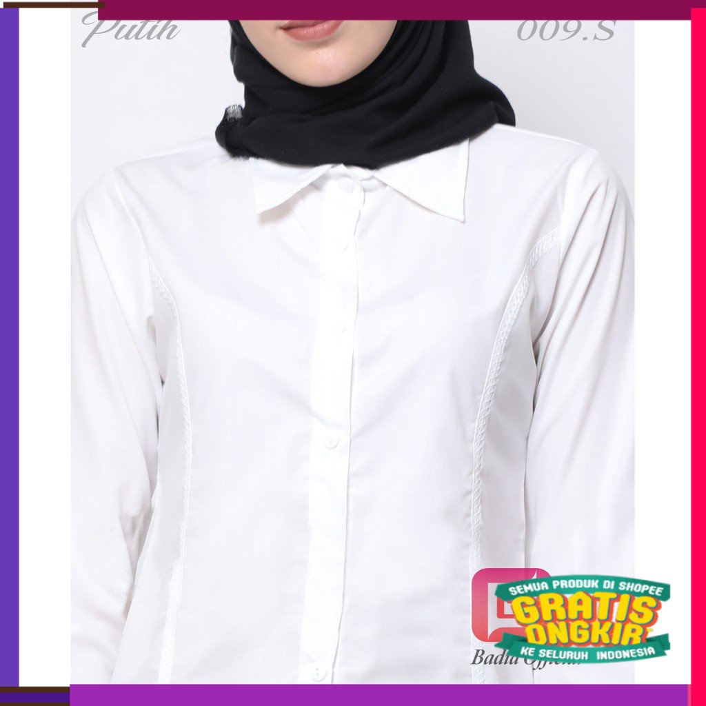 Jual Terbaru 2022 estetik motif bunga kemeja putih motif list bordir ...