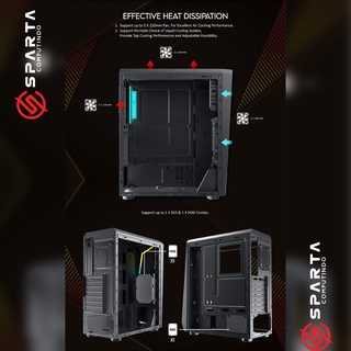 Jual Casing Vurrion Vortex Froze Black Mid Tower Gaming Case | Shopee ...