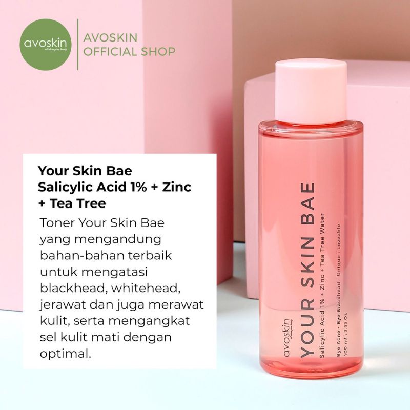 Jual Avoskin Salicyl Acid 1% + Zinc + Tea tree water Toner (100ml ...