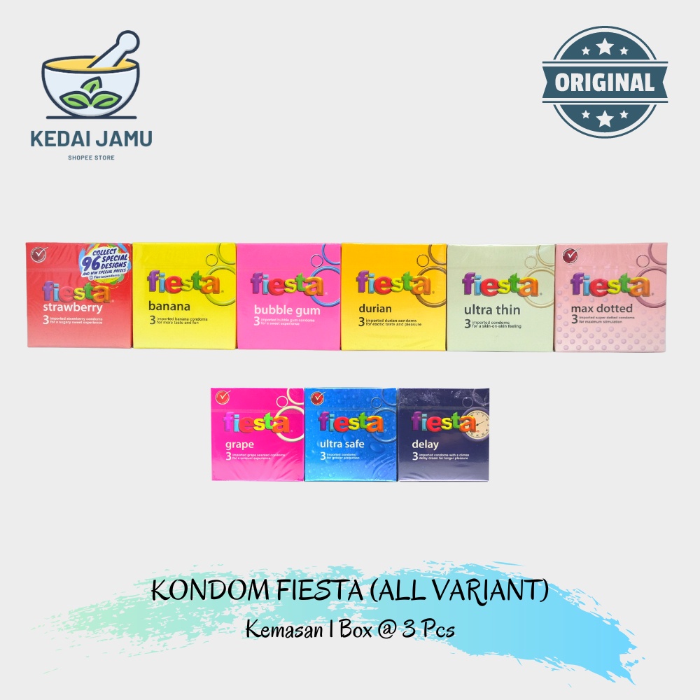 Jual Kondom Fiesta Aneka Rasa Isi 3 Pcs BANYAK VARIAN RASA | Shopee ...