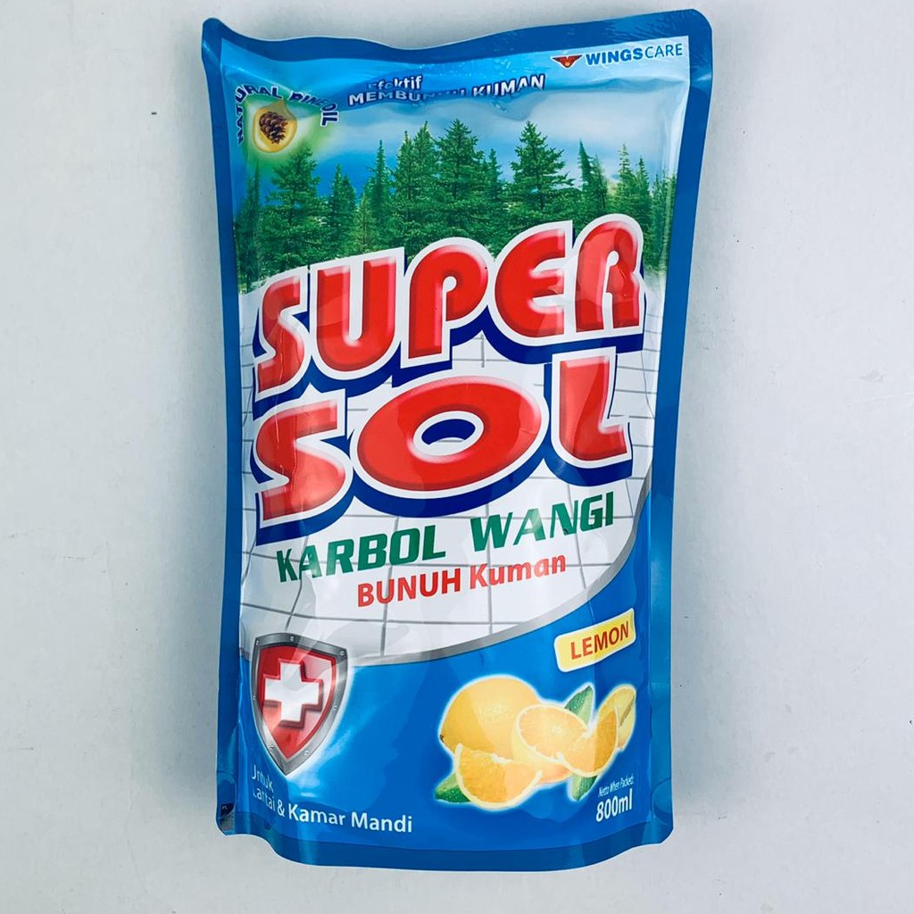 SUPER SOL KARBOL WANGI BUNUH KUMAN LEMON 800ml | Shopee Indonesia