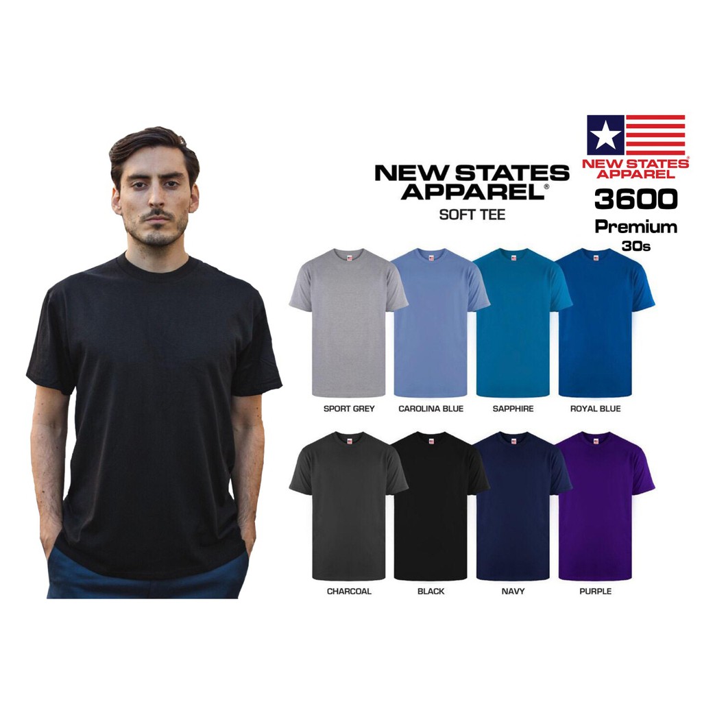 Jual Kaos Polos New States Apparel Softstyle 30S New States Apparel