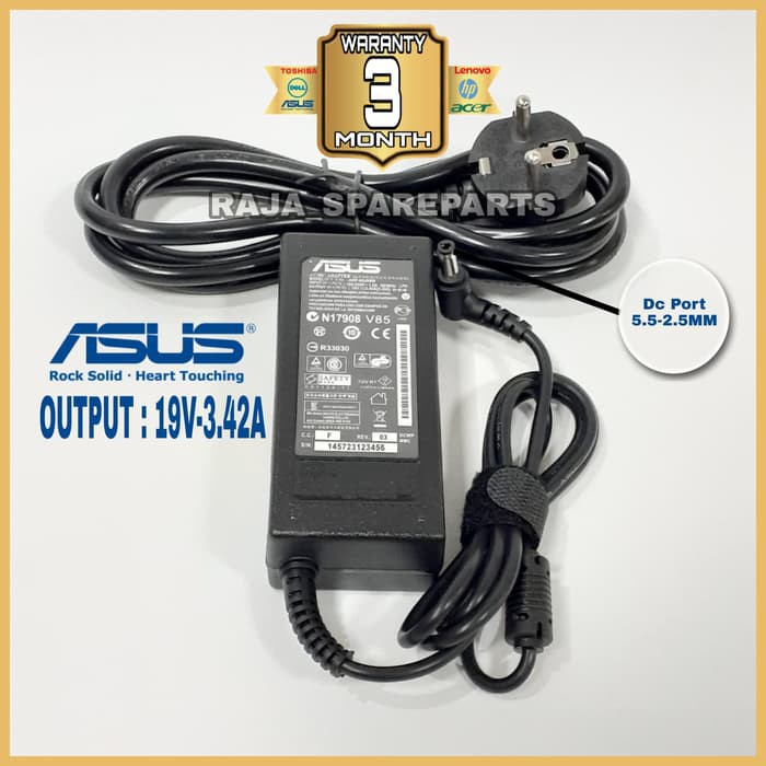Jual Original Adaptor Charger Laptop ASUS (5.5x2.5) SQUARE - 19V 3.42A | Shopee Indonesia