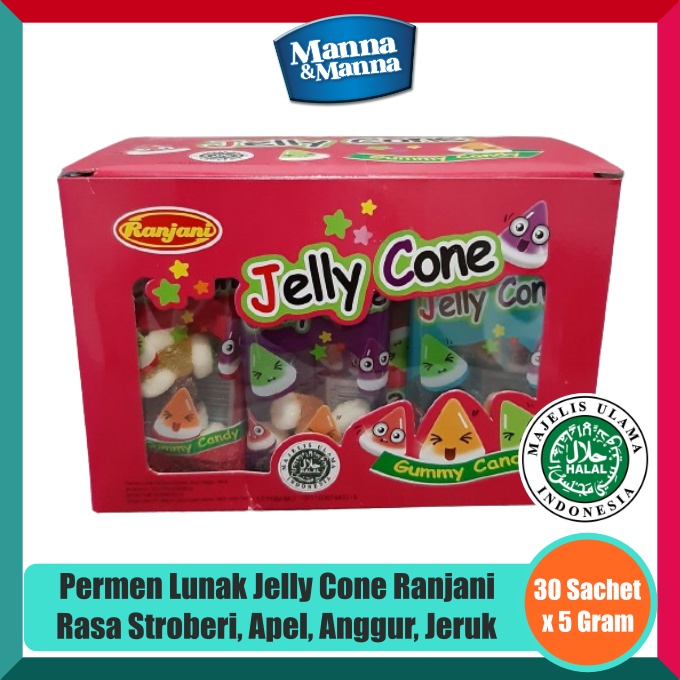 Jual Permen Lunak Jelly Cone Ranjani Aneka Rasa Buah - 30 Sachet x 5 ...