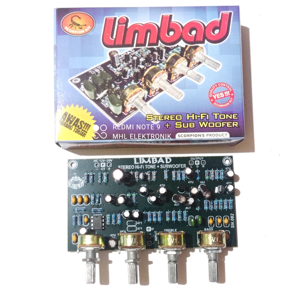 Jual LIMBAD KIT Stereo HI-FI Tone Control Plus Subwoofer by Scorpion ...