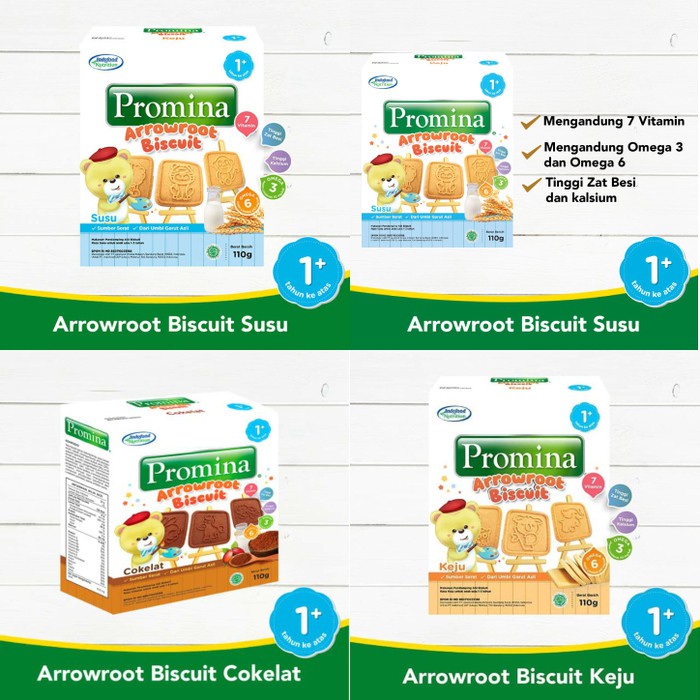 Jual Promina Arrowroot Biscuit Biskuit Umbi Garut 110g | Shopee Indonesia