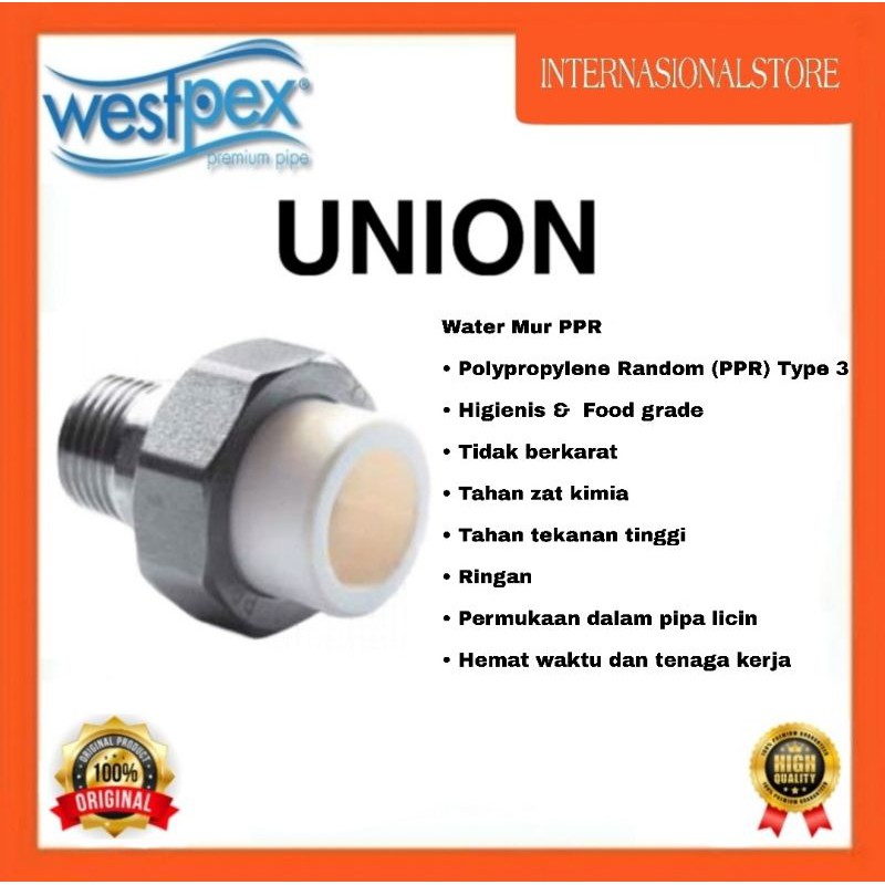 Jual Fitting pipa PPR Westpex Union U 20-1/2M PPR | Shopee Indonesia