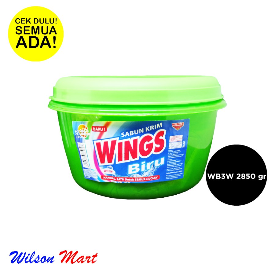 Jual WINGS BIRU SABUN CREAM COLEK WB3W 2850 GRAM BASKOM Indonesia ...