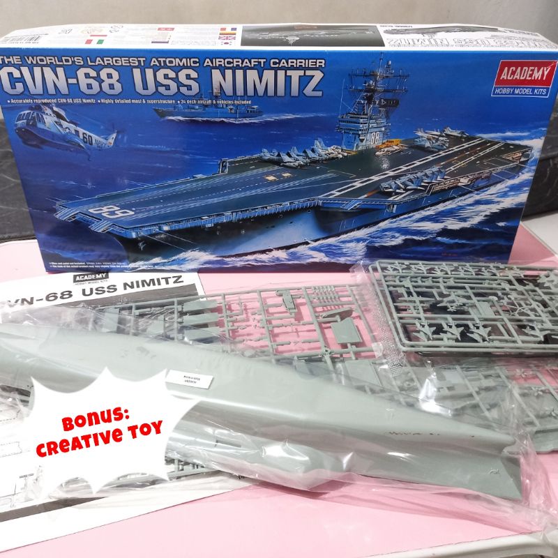Jual Kapal induk USS Nimitz Aircraft Carrier Model kit Rakit Puzzle ...