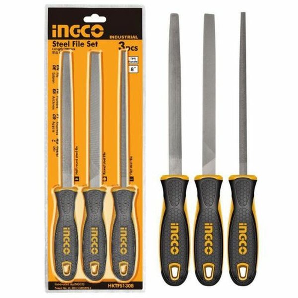 Jual Kikir Besi INGCO HKTFS1308 Set 3 Pcs 8 Inch Gagang Karet Alat ...