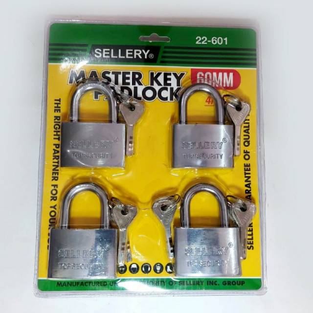 Jual Gembok rumah 60mm/ gembok masterkey 60mm isi 4 pcs/ kunci / pagar ...