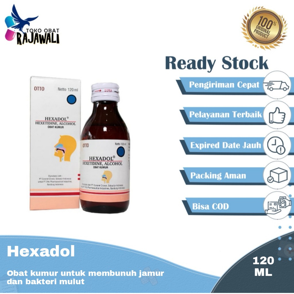 Jual Hexadol 120ml perbotol obat kumur | Shopee Indonesia