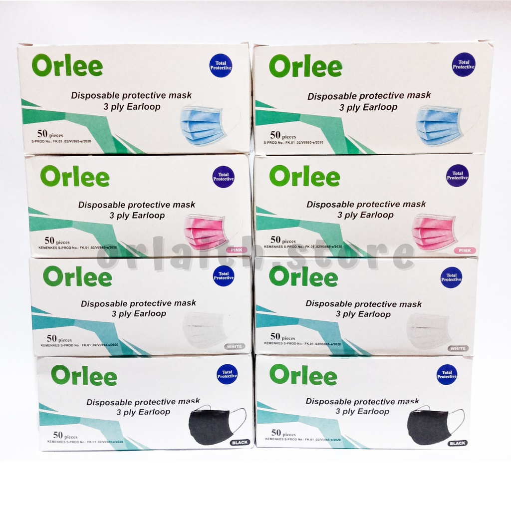 Jual MASKER ORLEE EARLOOP/HEADLOOP 3 PLY (ISI 50 PCS) Indonesia|Shopee ...
