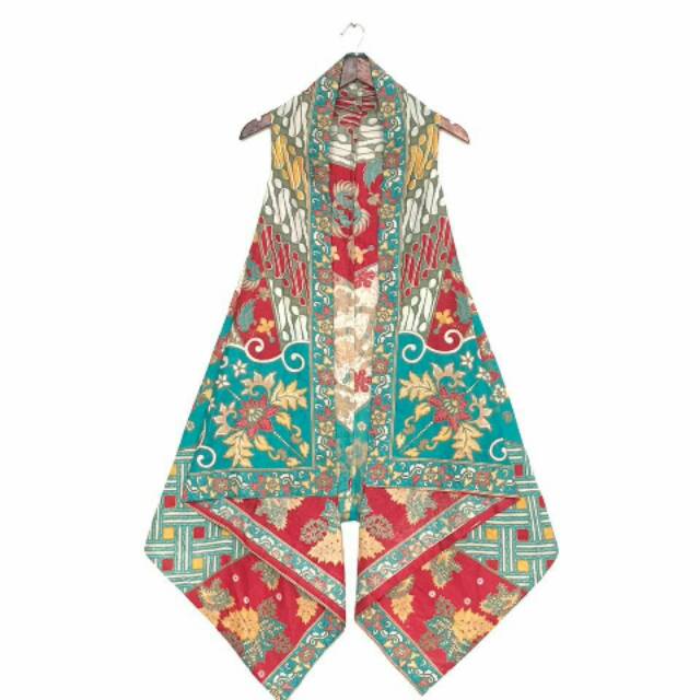 Jual LONG VEST BATIK OUTER KARDIGAN BATIK BUNTUNG TANPA LENGAN | Shopee ...
