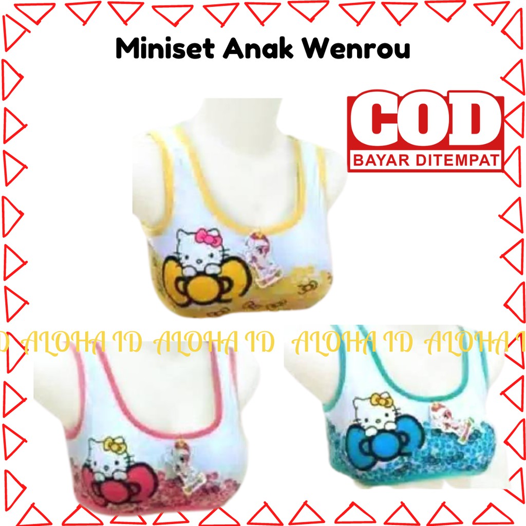 Miniset Remaja, Bra Motif Karakter Lucu Wanita Remaja, Pakaian dalam ...