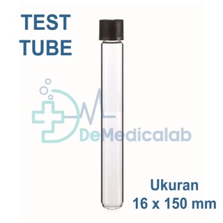 Jual Tabung Reaksi + Penutup / Test Tube With Screw Cap 16x150 mm Pyrex ...