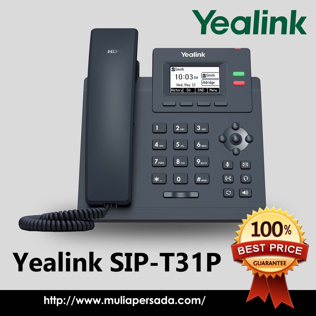 Jual Yealink SIP-T31P - HD Voice Entry Level IP Phone (POE) | Shopee ...