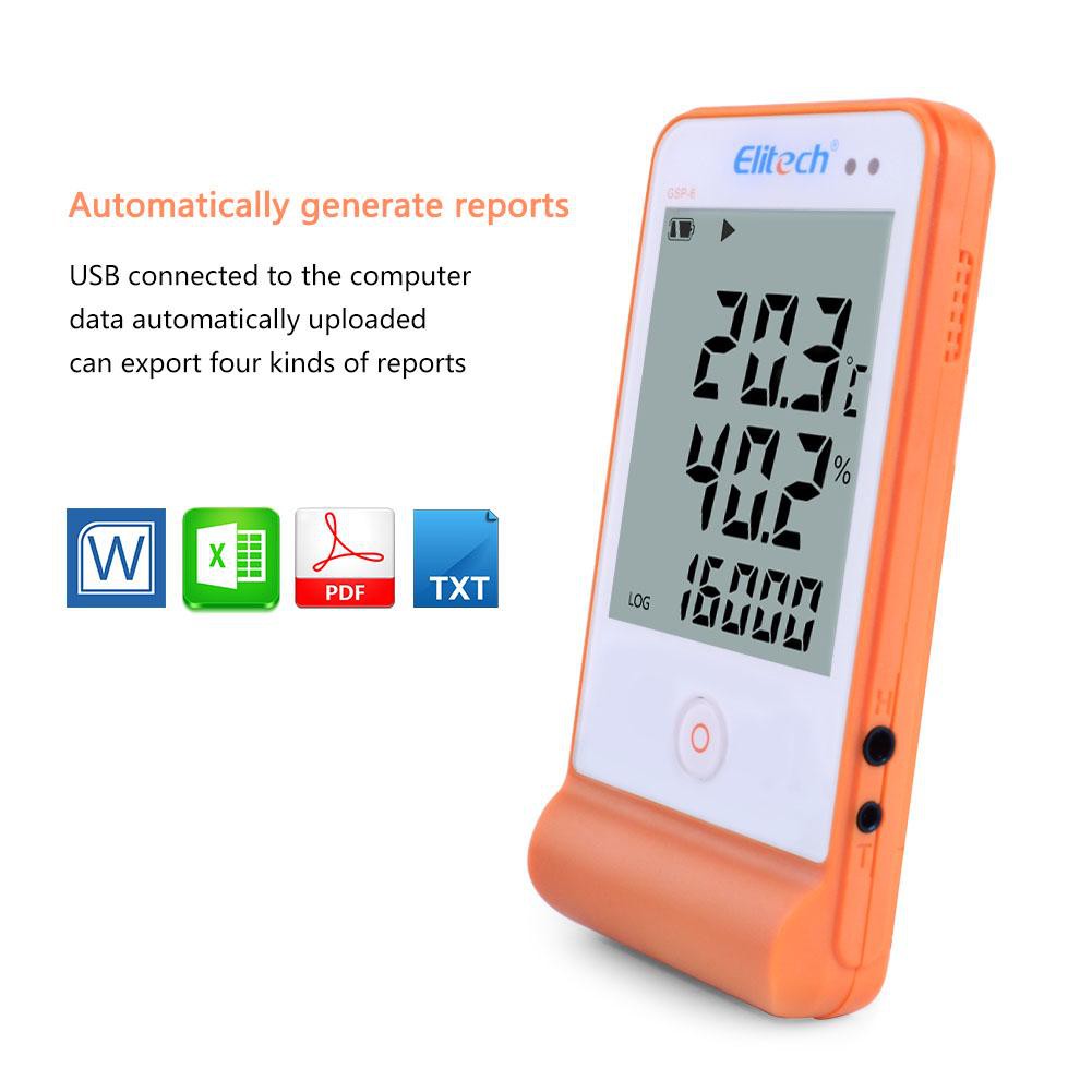 Humidity & Temperature Data Logger Elitech GSP6 ORIGINAL GSP-6 ...