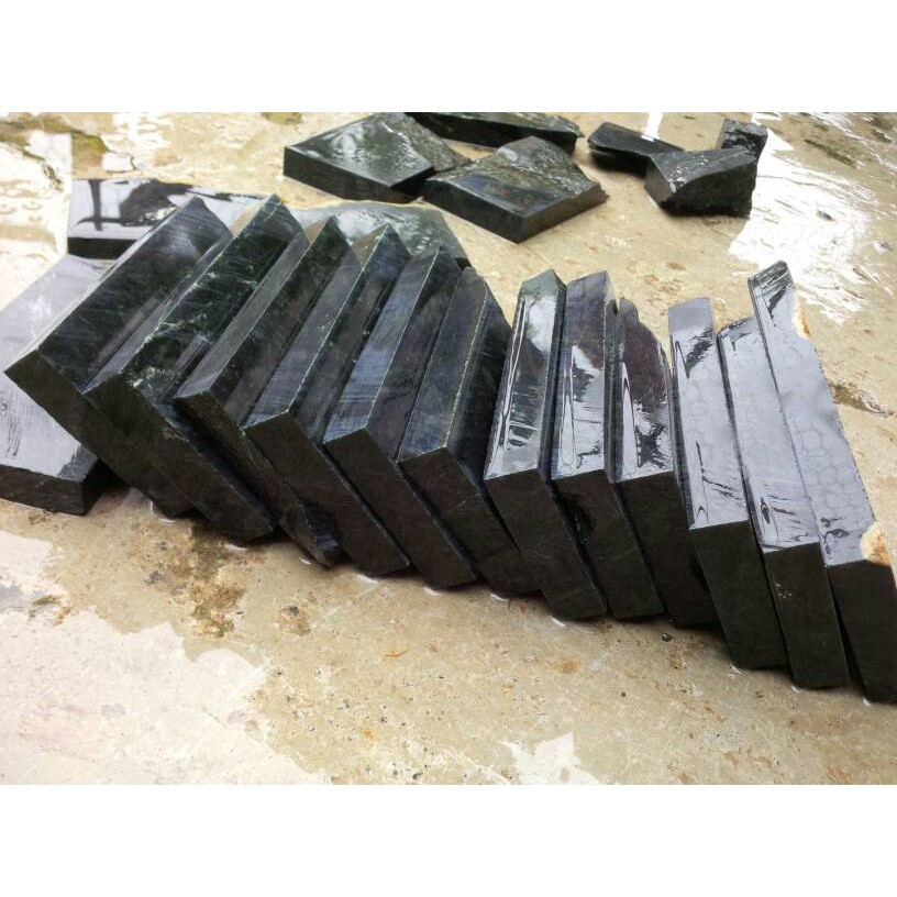 Jual promo 1kg batu natural black jade asal aceh sudah kepingan ...