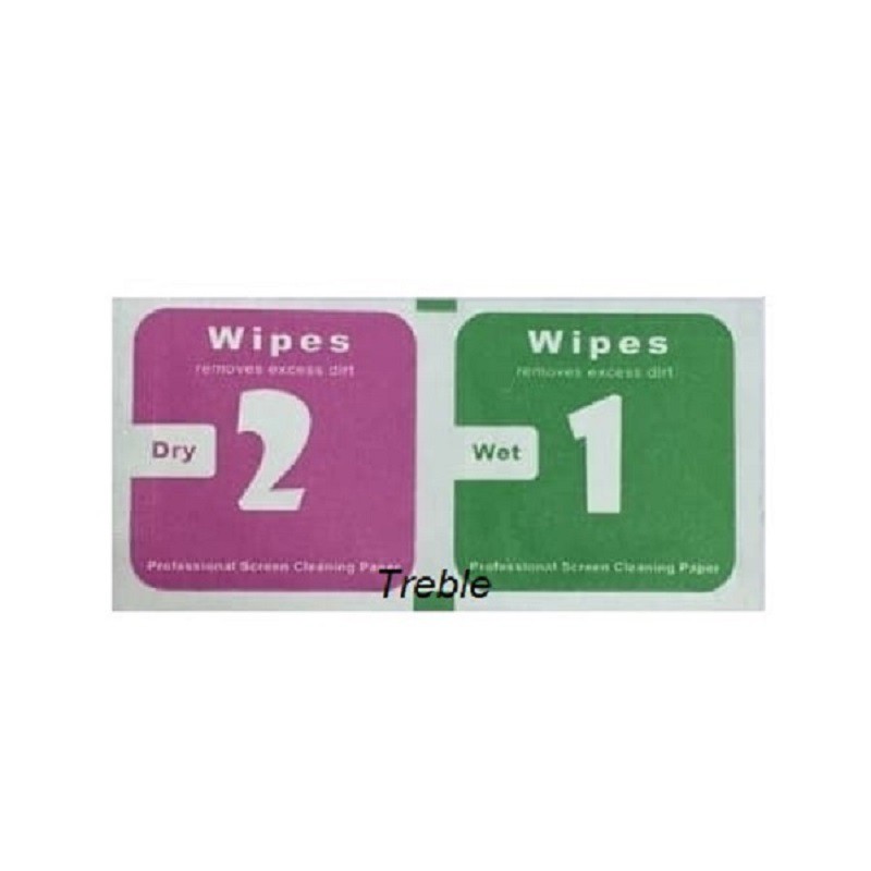 Jual Treble Tisu Pembersih Layar HP basah dan Kering / Tissu tempered ...