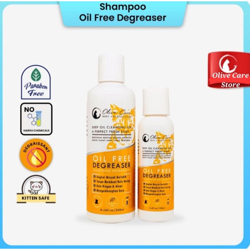 Jual Olive Care Shampo Kucing Oil Free DEGREASER Angkat Minyak Kotoran | Shopee Indonesia