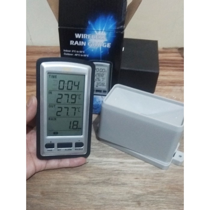 Jual Digital Rain Gauge Meter High Precision with in and out ...