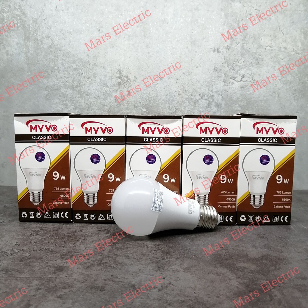 Jual Bohlam MYVO CLASSIC 9W 9 WATT PUTIH | Shopee Indonesia