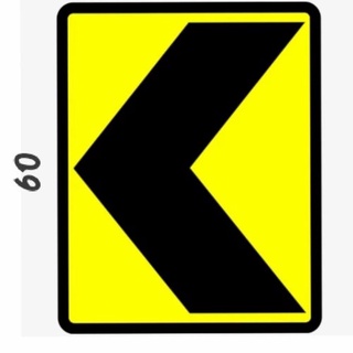Jual Rambu Lalulintas Tikungan Kanan & Kiri 60x50cm | Shopee Indonesia