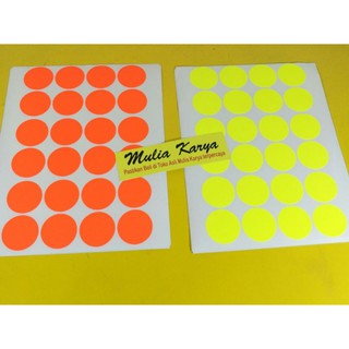 Jual HVS Warna Sticker Bulat 32mm cci / Label Sticker Bulat Warna Warni ...